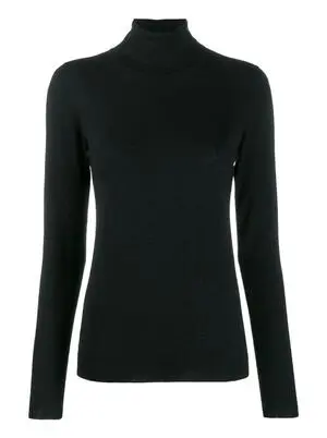 Brunello Cucinelli High-neck Long-sleeved Fitted Pullover - Black