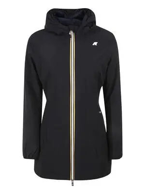 K-WAY Zip-up Hooded Coat - Black