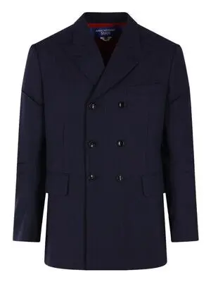 Junya Watanabe Double-breasted Pinstripe Suit Jacket - Black