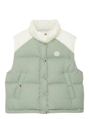 Gucci Monogrammed Button-up Padded Vest - Gray