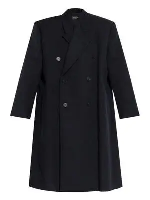 Balenciaga Double-breasted Coat - Black