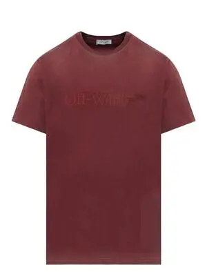 Off-White Logo Logo Short-sleeved T-shirt - Red