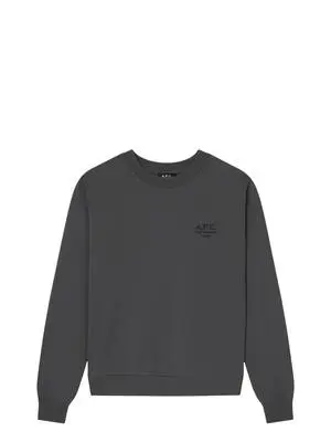 A.p.c. Logo Embroidered Crewneck Sweatshirt - Black