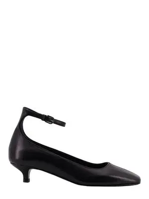 TOTEME Square-toe Ankle Strap Pumps - Black