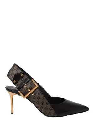 BALMAIN Balmain Ruby 75mm Monogram Jacquard Slingback Pumps