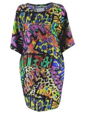MOSCHINO Moschino Printed Loose Dress With Open Back