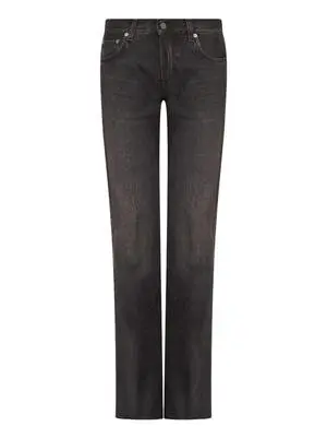 HAIKURE Carly Mid-rise Straight Jeans - Black