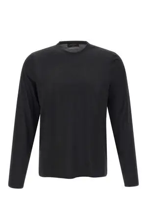 GRAN SASSO Athleisure Crew-neck Knitted Sweater - Black
