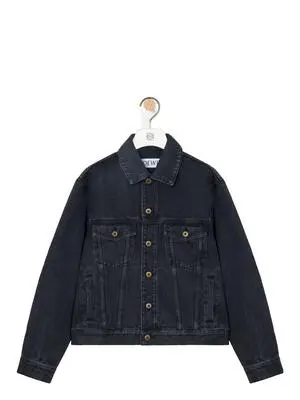 Loewe Anagram Straight Denim Jacket - Black