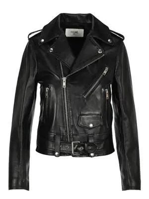 CELINE Celine Long Sleeve Leather Jacket