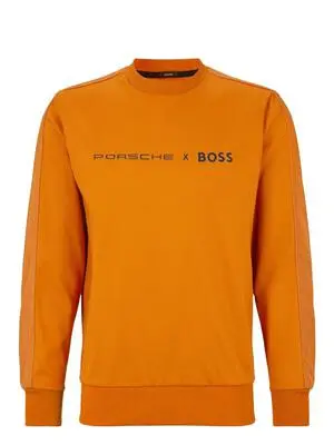 Hugo Boss Long-sleeved Sweatshirt With Logo - Orange