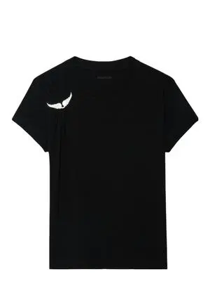Zadig&Voltaire Suzan T-shirt With Wing Brooch - Black
