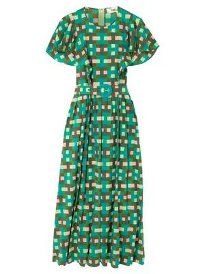 DIANE VON FURSTENBERG Diane Von Furstenberg Ruffled Printed Midi Dress