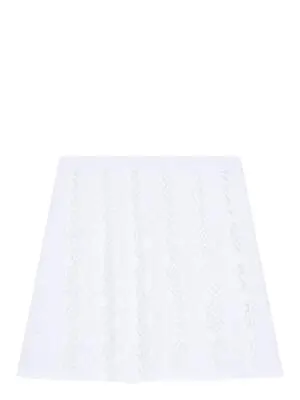 Givenchy Monogram Jacquard Pleated Mini Skirt - White
