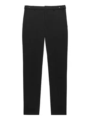 MSGM Mid-rise Tapered-leg Trousers - Black