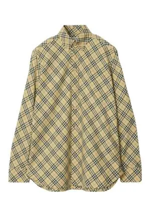 Burberry Burberry Check-Pattern Long Sleeved Shirt Grain