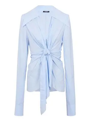Balmain Balmain Poplin Knotted Shirt No