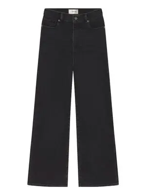 FRAME Le Slim Palazzo Jeans - Black