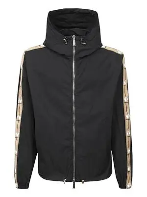 Dsquared2 Hooded Casual Jacket With Drawstring Details - Black
