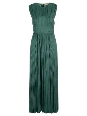 ULLA JOHNSON Ulla Johnson Round Neck Pleated Maxi Dress