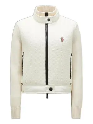 Moncler Wool Zip-up Cardigan - White