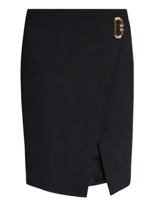Casablanca Logo Plaque Skirt - Black