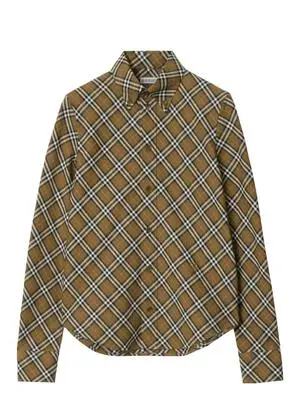 Burberry Burberry Check Print Long Sleeve Shirt Oxide