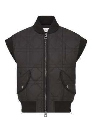 Dior Macro Cannage Quilted Vest - Black