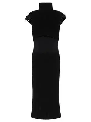 Sportmax Arabba Ribbed Midi Dress - Black
