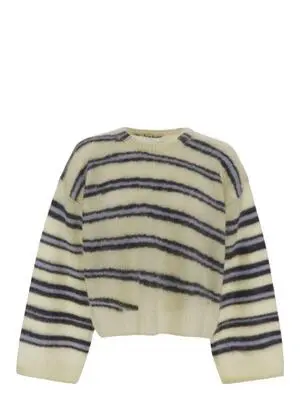 Acne Studios Striped Jacquard Knit Crewneck Jumper - Yellow/blue