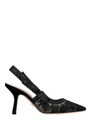 DIOR Dior Pointed Toe Slingback Sandals With Bow Detailing