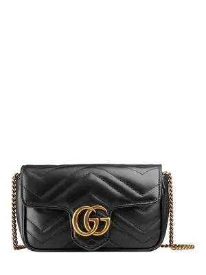 Gucci Gucci GG Marmont Matelassé Super Mini Bag Black