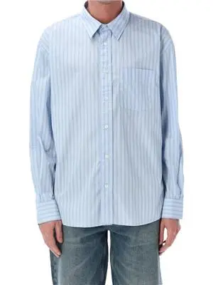 SUNFLOWER Striped Oversized Shirt - Blue