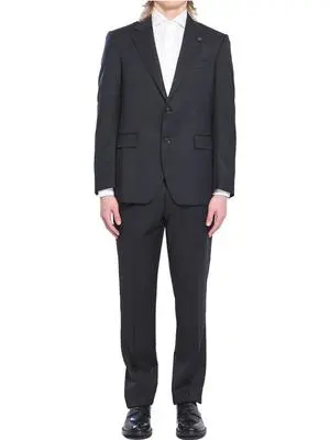 LARDINI Feeling Single Breasted Suit Set - Black