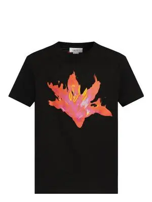 ALEXANDER MCQUEEN Alexander McQueen Flortal Printed Crewneck T-Shirt