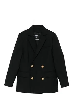 Balmain Double-breasted Buttoned Jacket - Black