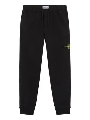 Stone Island Patch-pocket Cotton Track Pants - Black