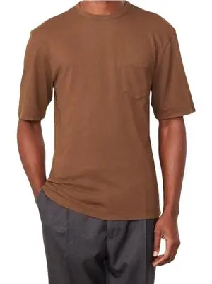Officine Générale Pocket Short Sleeve T-shirt - Brown
