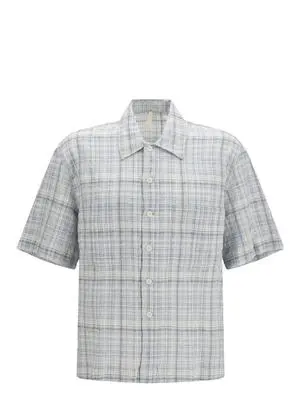 SUNFLOWER Checked Short Sleeve Shirt - Gray