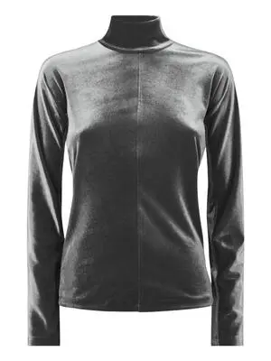 FORTE_FORTE High-neck Long-sleeved T-shirt - Black