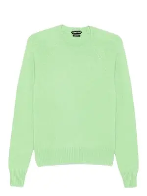TOM FORD Crew Neck Long Sleeve Sweater - Fluorescent Green