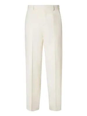 Fendi Tailored Straight-leg Wool Gabardine Trousers - Light Brown