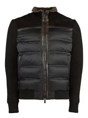 MOORER Andras Knit-sleeve Down Jacket - Black