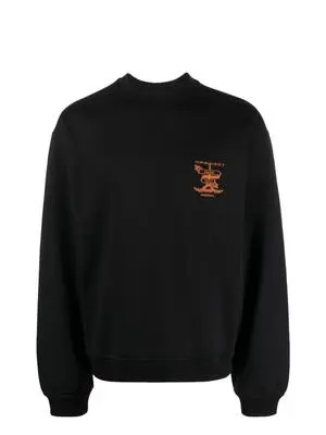 Y/project Logo Embroidered Crewneck Sweatshirt - Black