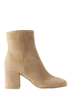 GIANVITO ROSSI Round-head Zip-up Ankle Boots - Nude