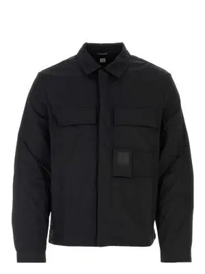 C.P. COMPANY Lapel Long-sleeved Shirt Jacket - Black