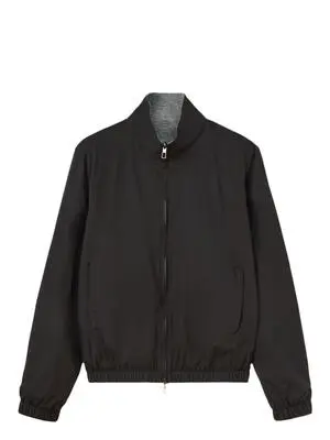 Loro Piana Zip Up Bomber Jacket - Dark Grey/flannel Grey