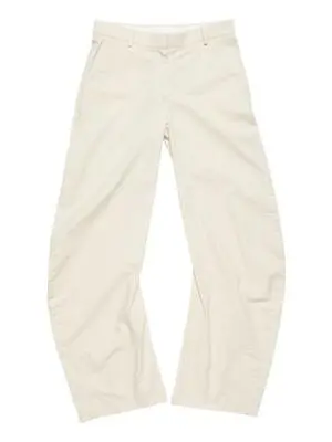 Acne Studios Acne Studios Barrel-Leg Coated Cotton Twill Pants White