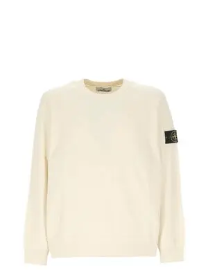 Stone Island Stone Island Logo Patch Crewneck Sweatshirt Ivory