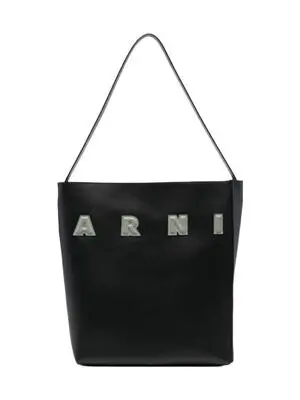 Marni Museo Logo Patch Tote Bag - Black